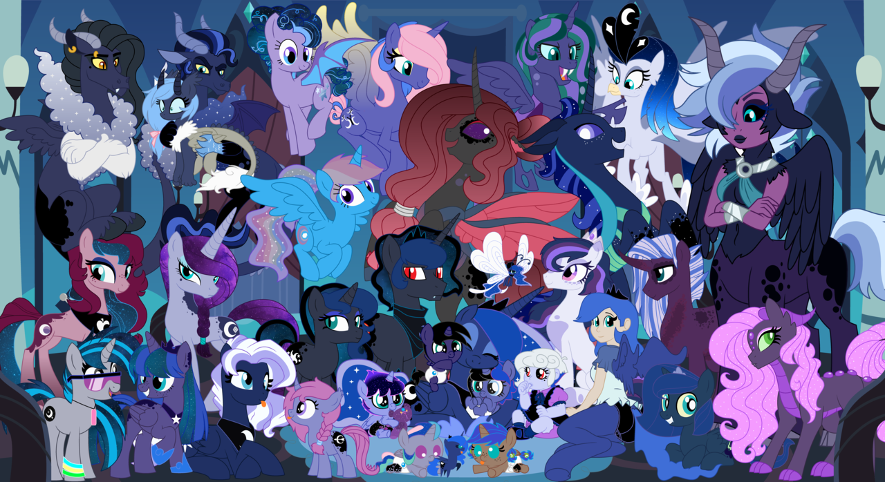 #1999158 - safe, artist:evilfrenzy, princess luna, oc, oc:selene ...