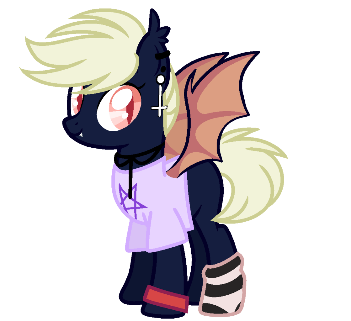 #1979908 - safe, artist:hudgie, oc, oc only, oc:sketchy fang, bat pony ...