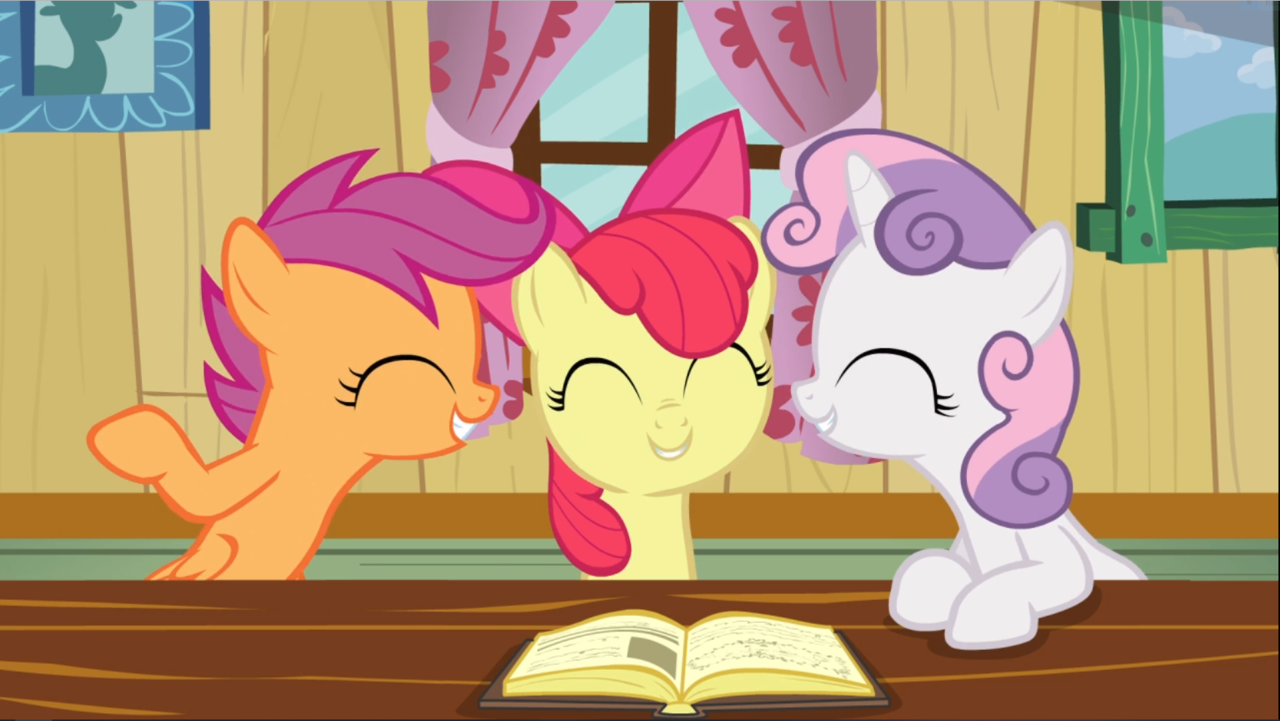 #1980746 - safe, screencap, apple bloom, scootaloo, sweetie belle ...