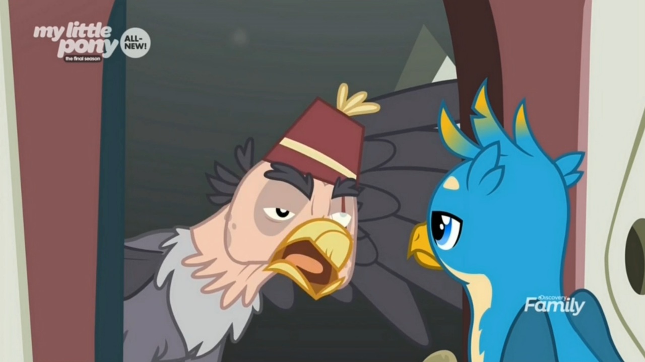 #2010757 - safe, screencap, gallus, grampa gruff, griffon, g4, my ...