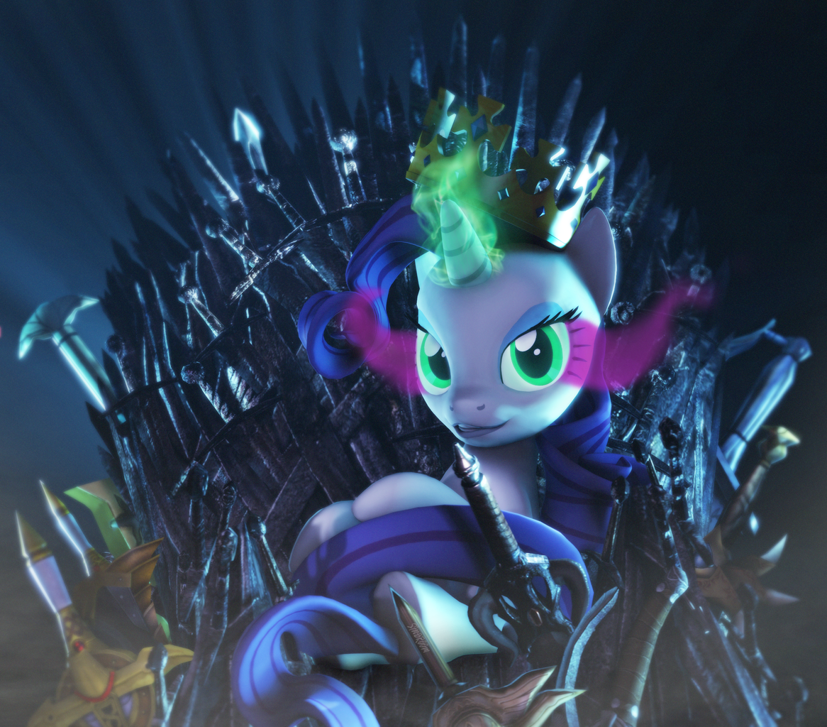 #2011081 - safe, artist:sindroom, rarity, pony, unicorn, 3d, caliburn ...