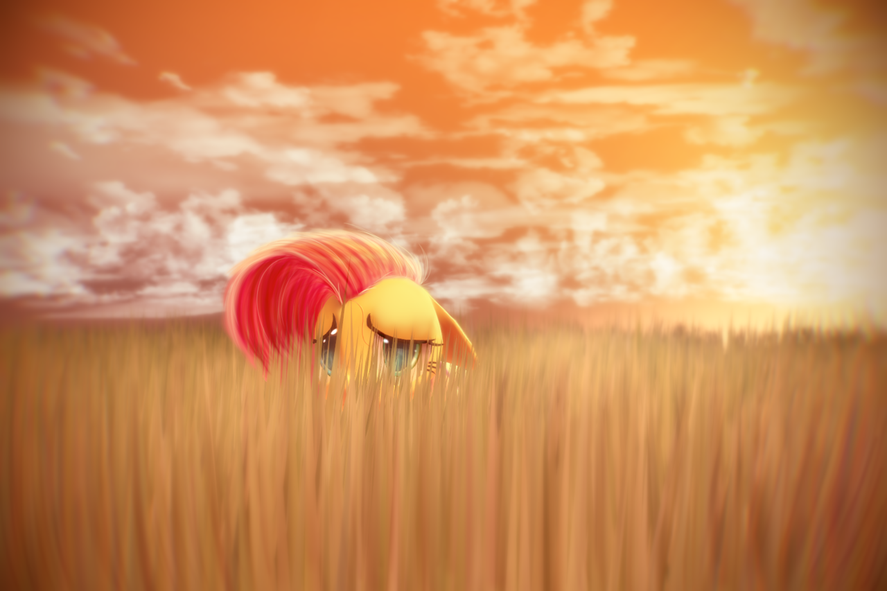 #2011635 - safe, artist:equmoria, fluttershy, pony, g4, 3d, cloud, cute ...