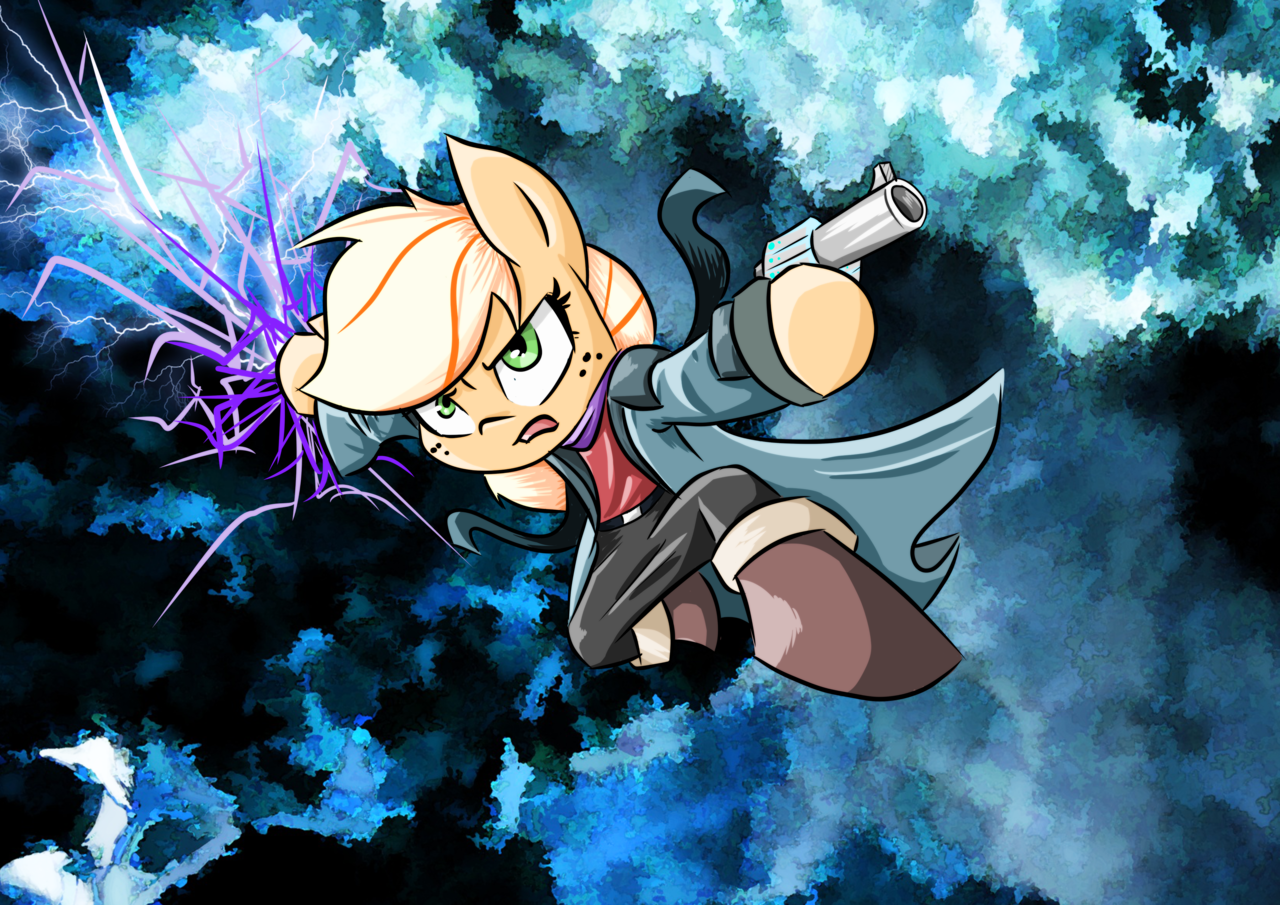 #2014055 - safe, artist:mustachedbain, applejack, pony, clothes ...