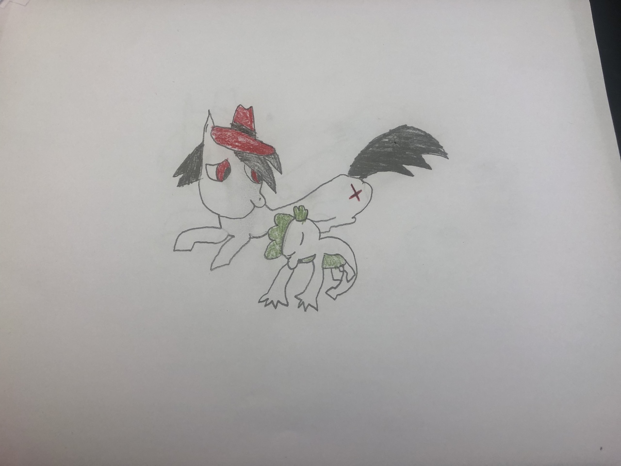 #2000987 - safe, artist:undeadponysoldier, spike, oc, oc:the undead ...