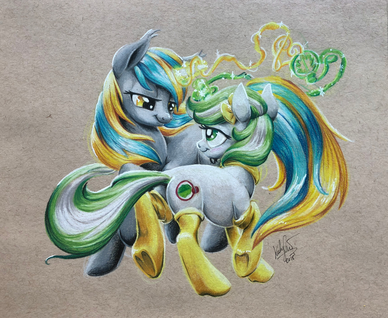 #2018257 - safe, artist:zene, oc, oc only, oc:mint leaf, oc:night song ...