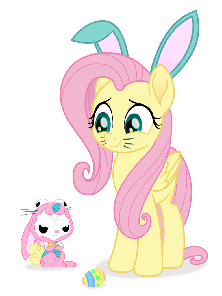 #2018769 - safe, artist:spookitty, angel bunny, fluttershy, pegasus ...