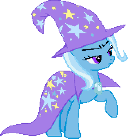 #2019305 - safe, trixie, pony, cropped, female, pixel art, raised hoof ...