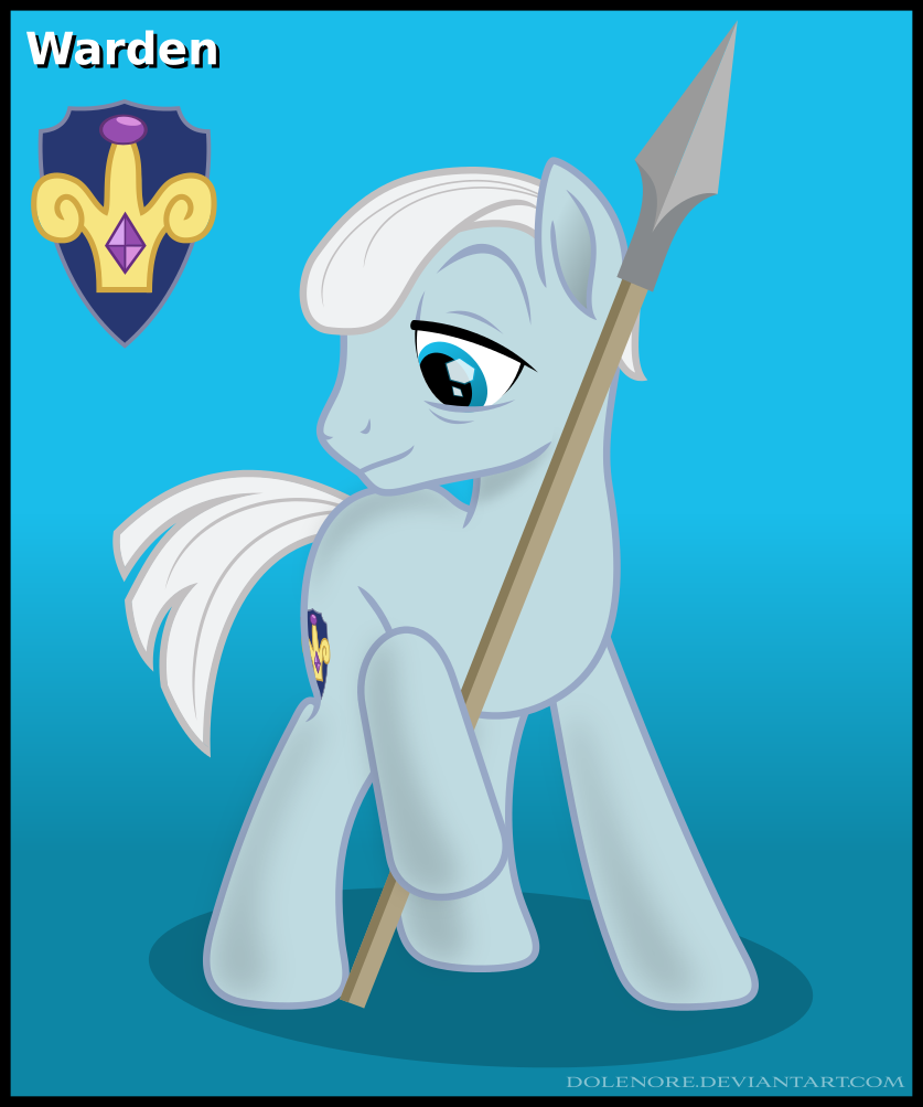 #2020189 - safe, artist:dolenore, oc, oc only, oc:warden, crystal pony ...