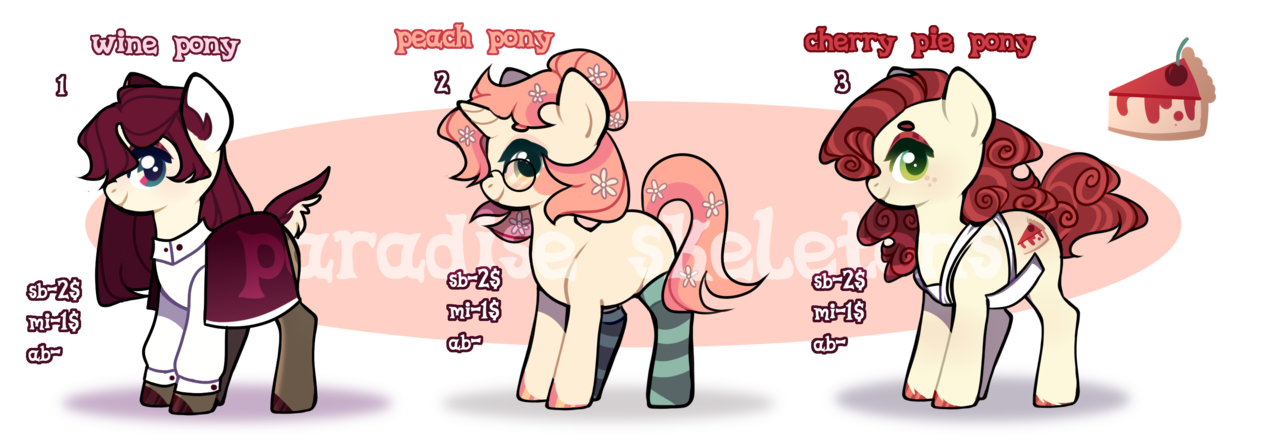 #2021266 - safe, artist:paradiseskeletons, oc, oc only, pony, adoptable - Derpibooru