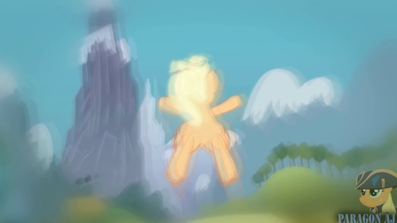 #2022244 - safe, artist:paragonaj, applejack, pony, animated, butt, falling, featureless crotch ...