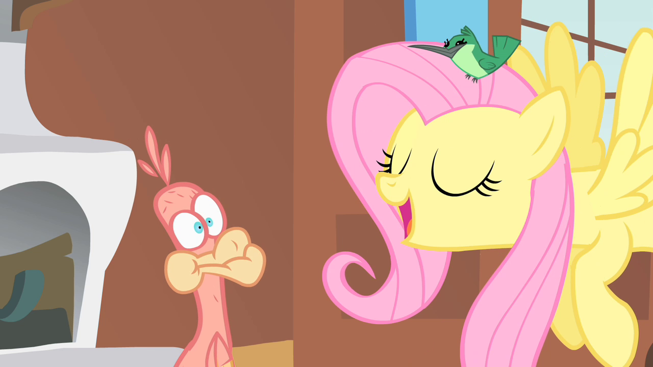 #2023482 - safe, screencap, fluttershy, hummingway, philomena ...