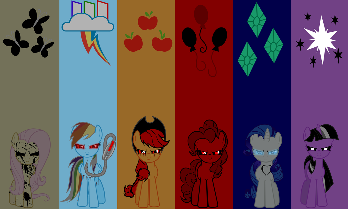 #2024681 - semi-grimdark, artist:waleedtariqmmd, applejack, fluttershy ...