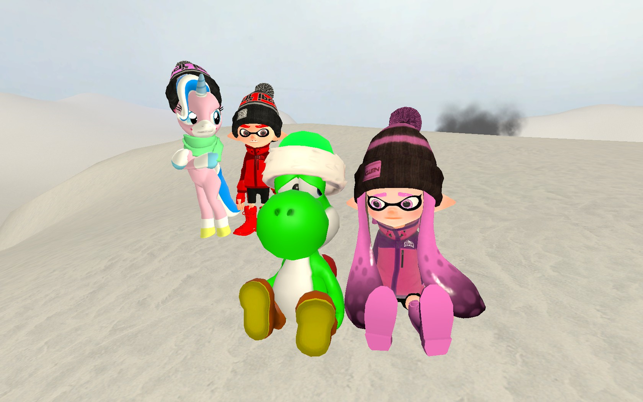 #2003326 - safe, artist:cuteyoshilover, oc, inkling, pony, yoshi, 3d ...