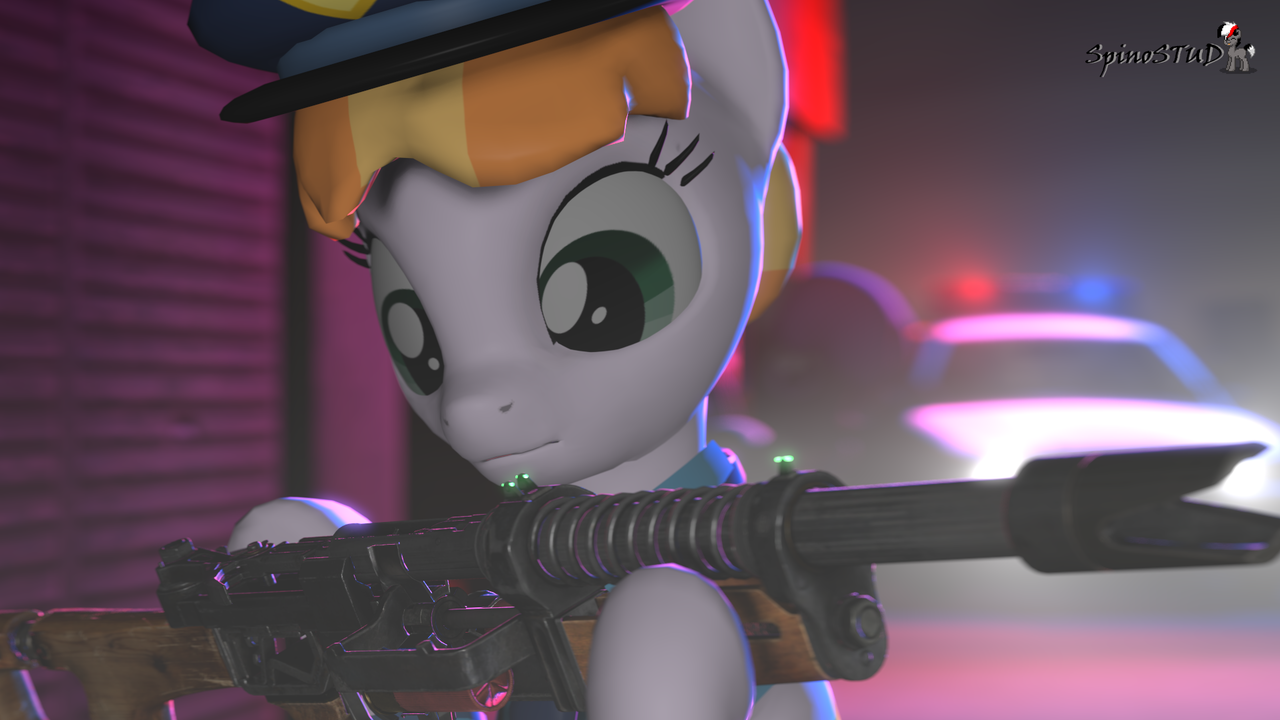 #2003387 - safe, artist:spinostud, copper top, pony, g4, 3d, car, gun ...