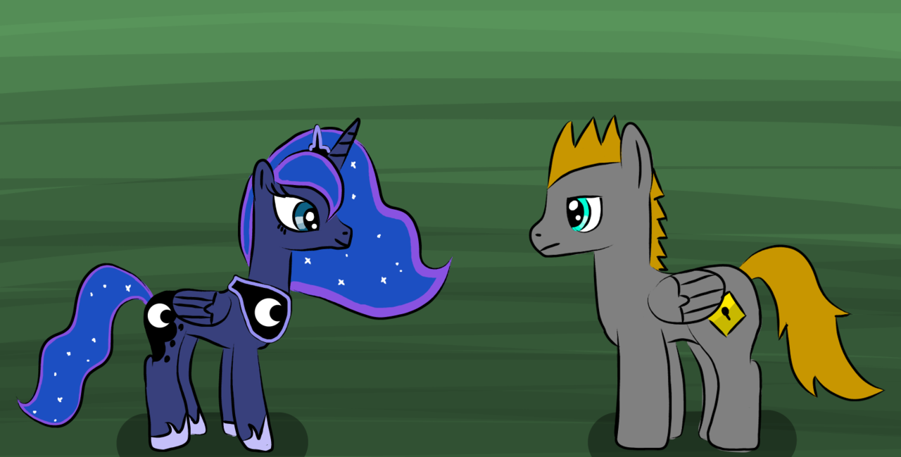 #2003619 - safe, artist:platinumdrop, princess luna, oc, oc:platinumdrop, alicorn, pegasus, pony ...