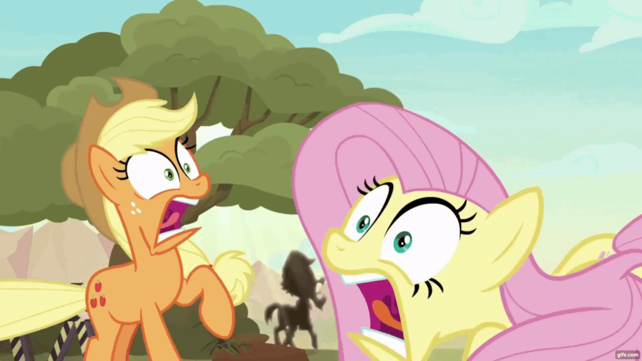 #2006727 - safe, screencap, applejack, fluttershy, loose tracks, pony ...