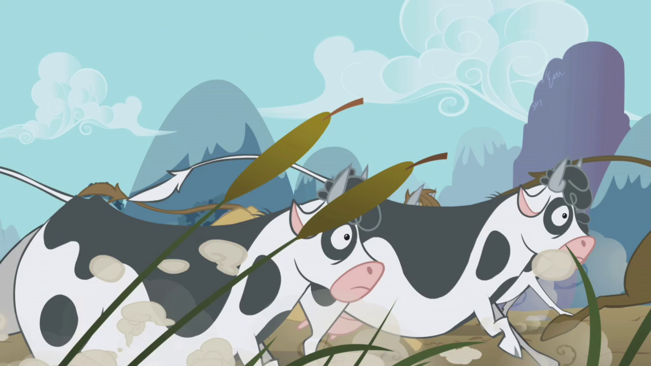 #2028350 - safe, screencap, cow, pony, applebuck season, g4, cattle ...