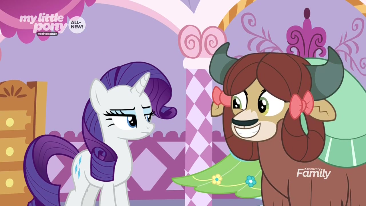 #2037949 - safe, screencap, rarity, yona, pony, yak, she's all yak ...