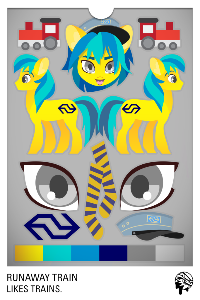 #2039674 - safe, artist:kez, oc, oc:runaway train, pony, bust, cap ...