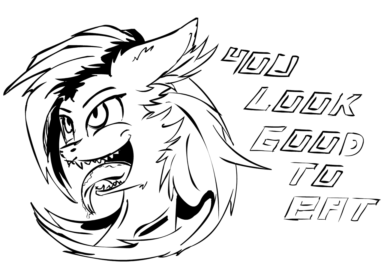 #2047094 - safe, artist:fakkom, oc, pony, sharp teeth, simple ...