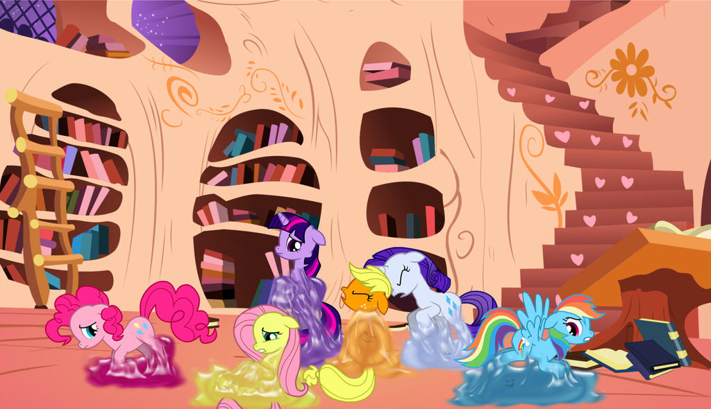 #2049239 - safe, artist:dingdingxu377, applejack, fluttershy, pinkie ...