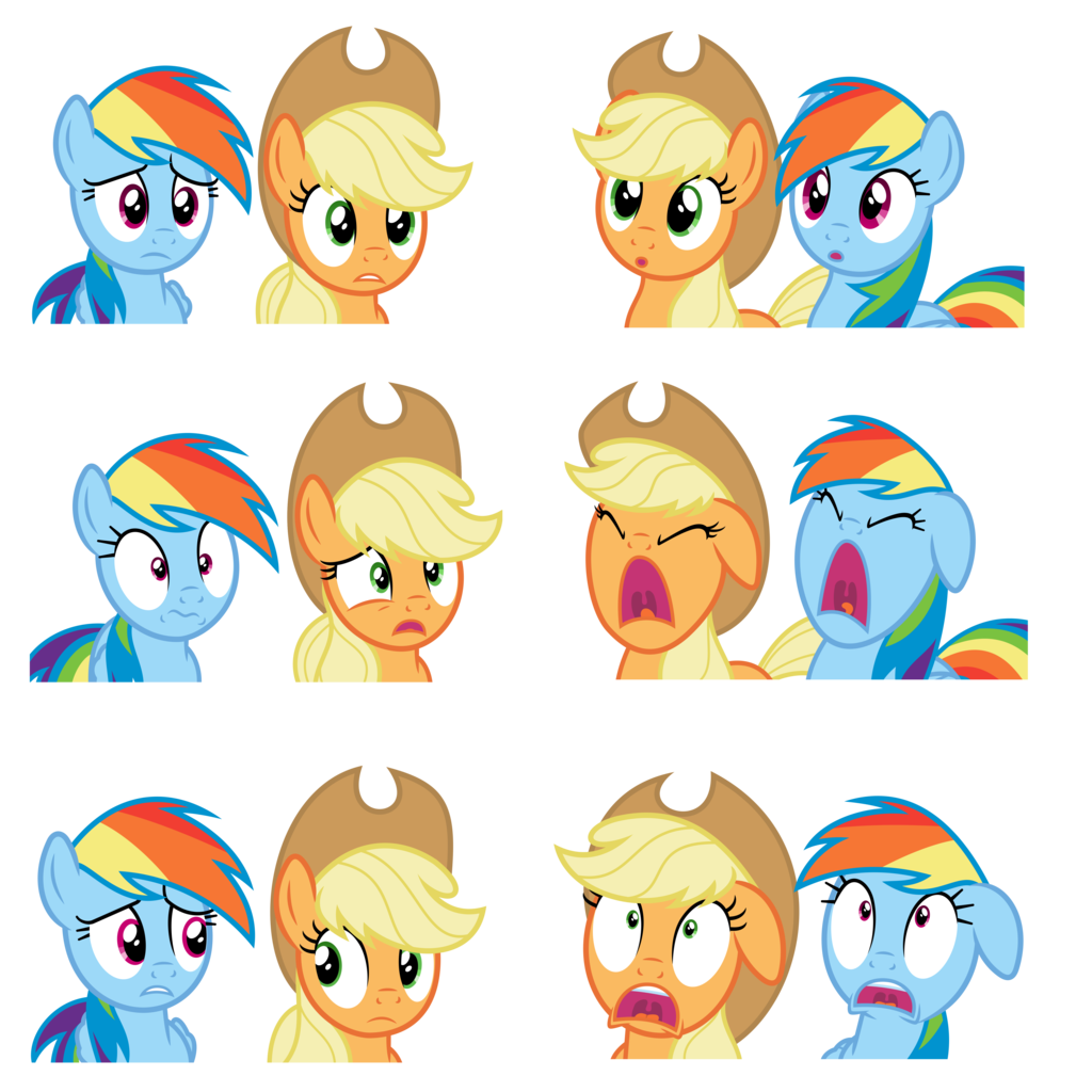 #2050152 - safe, artist:dewlshock, applejack, rainbow dash, earth pony ...