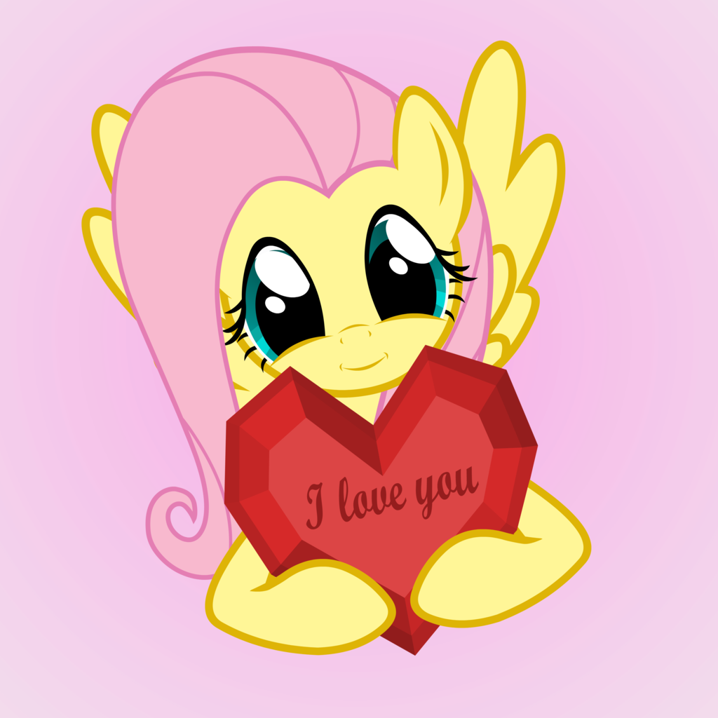 #2050540 - safe, artist:galekz, fluttershy, pony, cute, female, heart ...