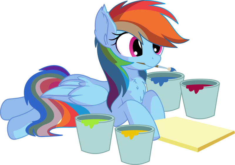 Mlp Rainbow Dash Vector Sitting