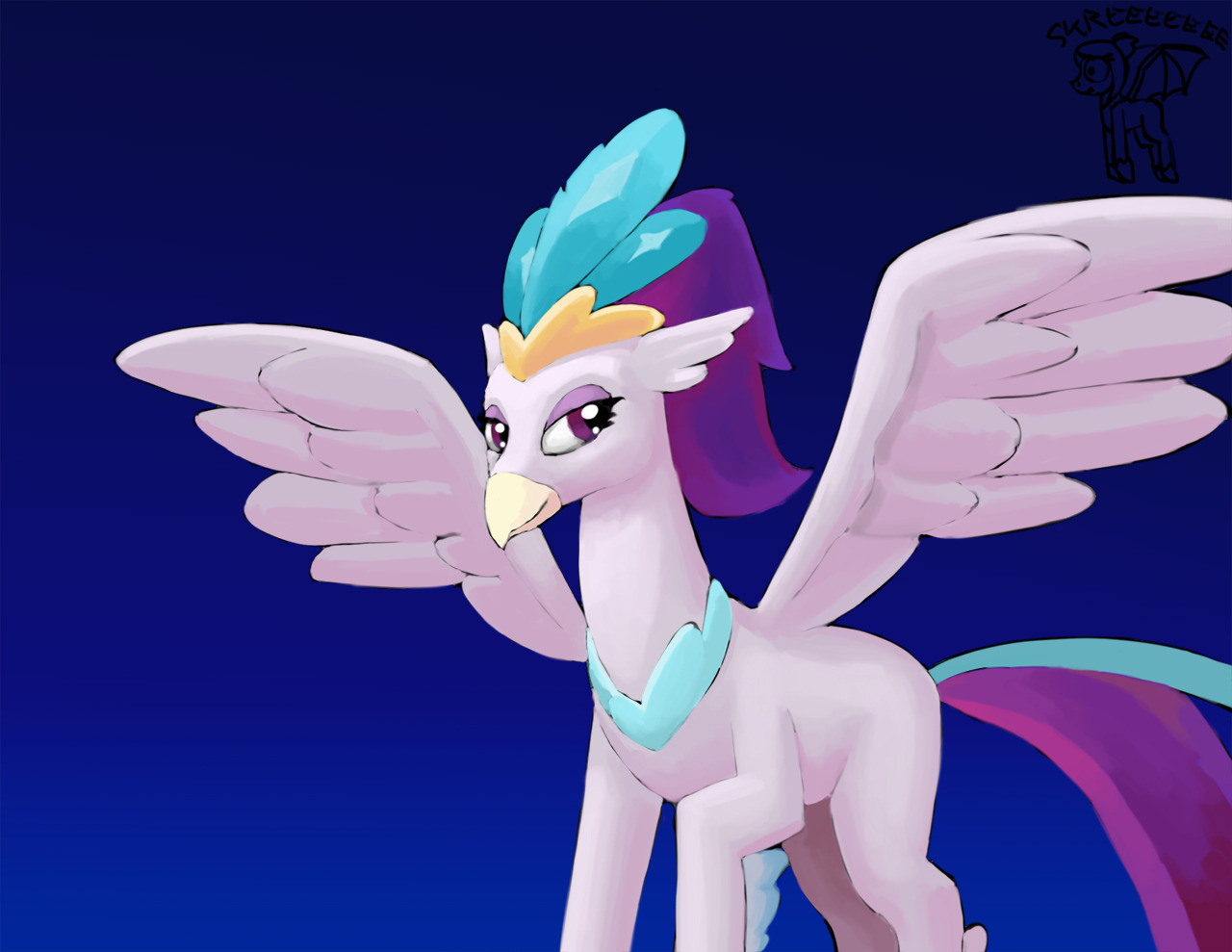 #2052366 - safe, artist:warskunk, queen novo, classical hippogriff ...