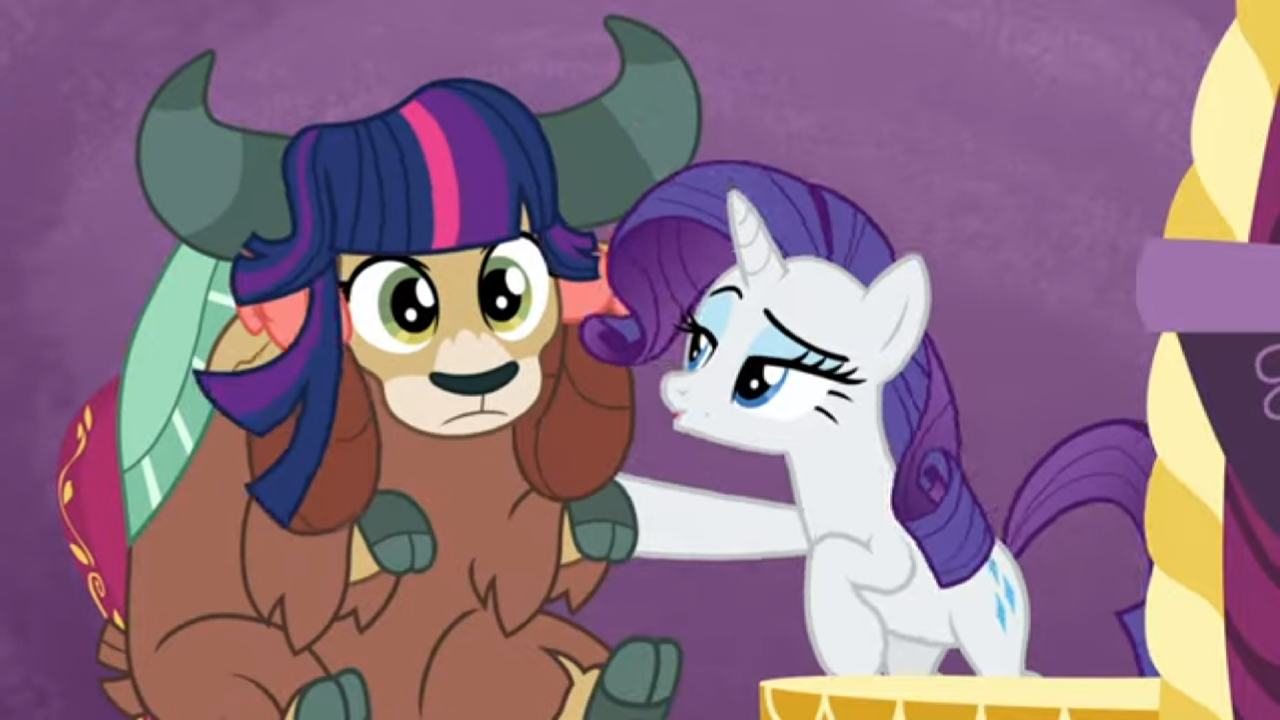 #2032871 - safe, screencap, rarity, yona, pony, unicorn, yak, g4, she's ...