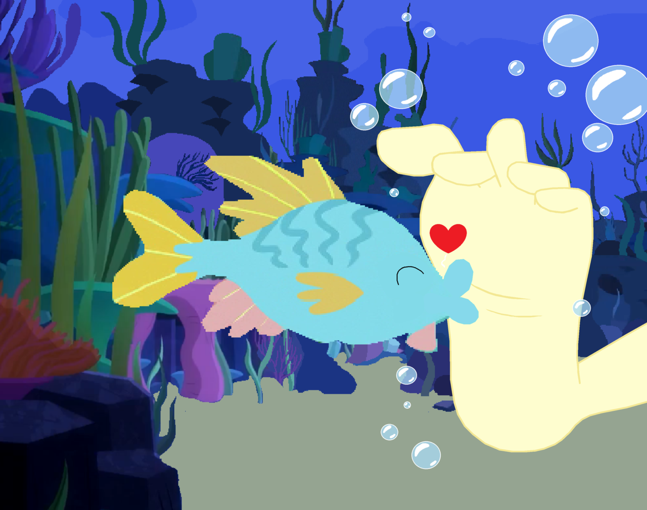 #2033141 - questionable, artist:php43, edit, fluttershy, fish ...