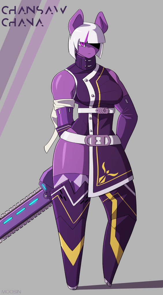 #2055628 - safe, artist:mopyr, oc, oc only, oc:chainsaw chana, anthro ...