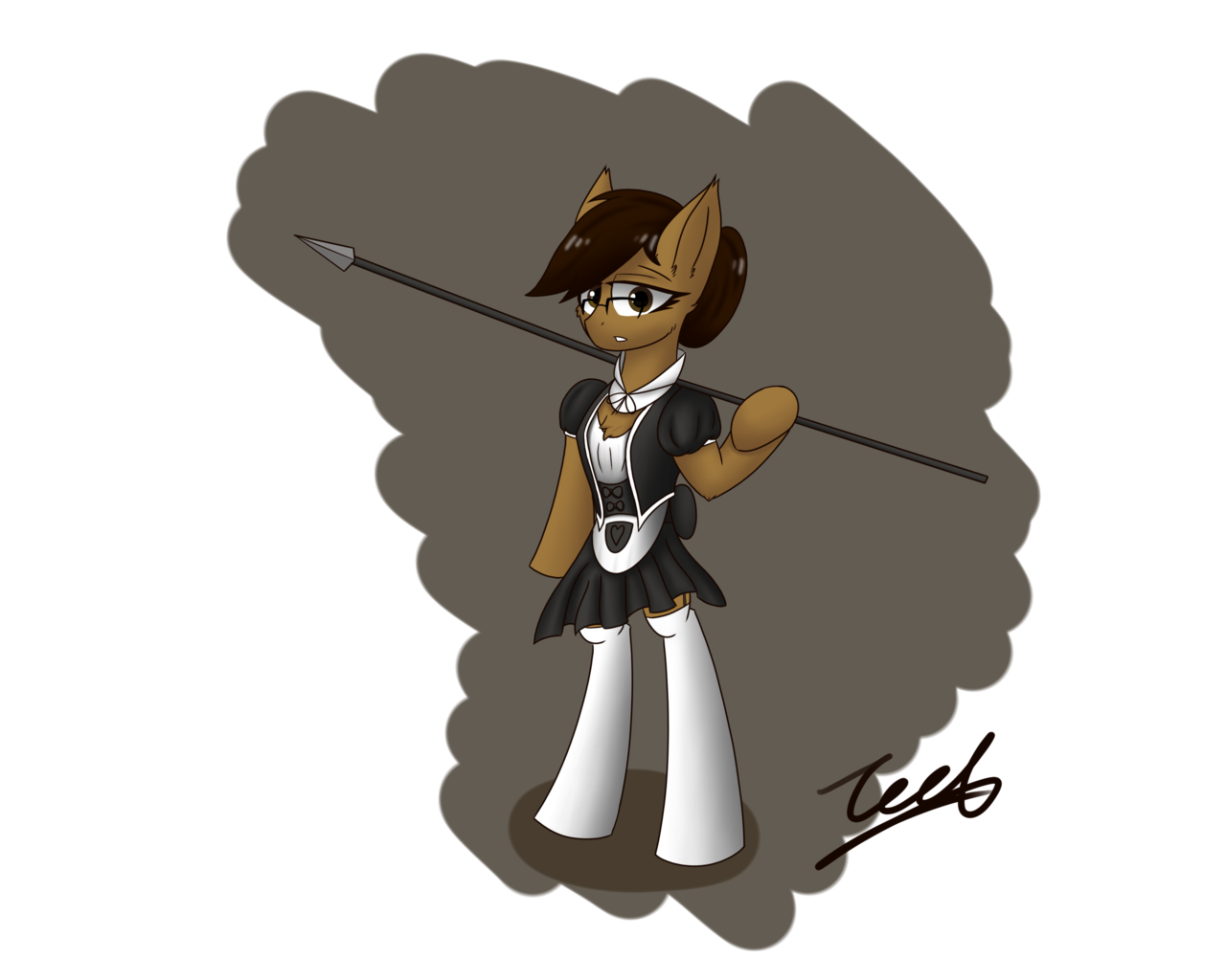 #2062941 - safe, artist:hugo231929, oc, oc only, semi-anthro, clothes ...