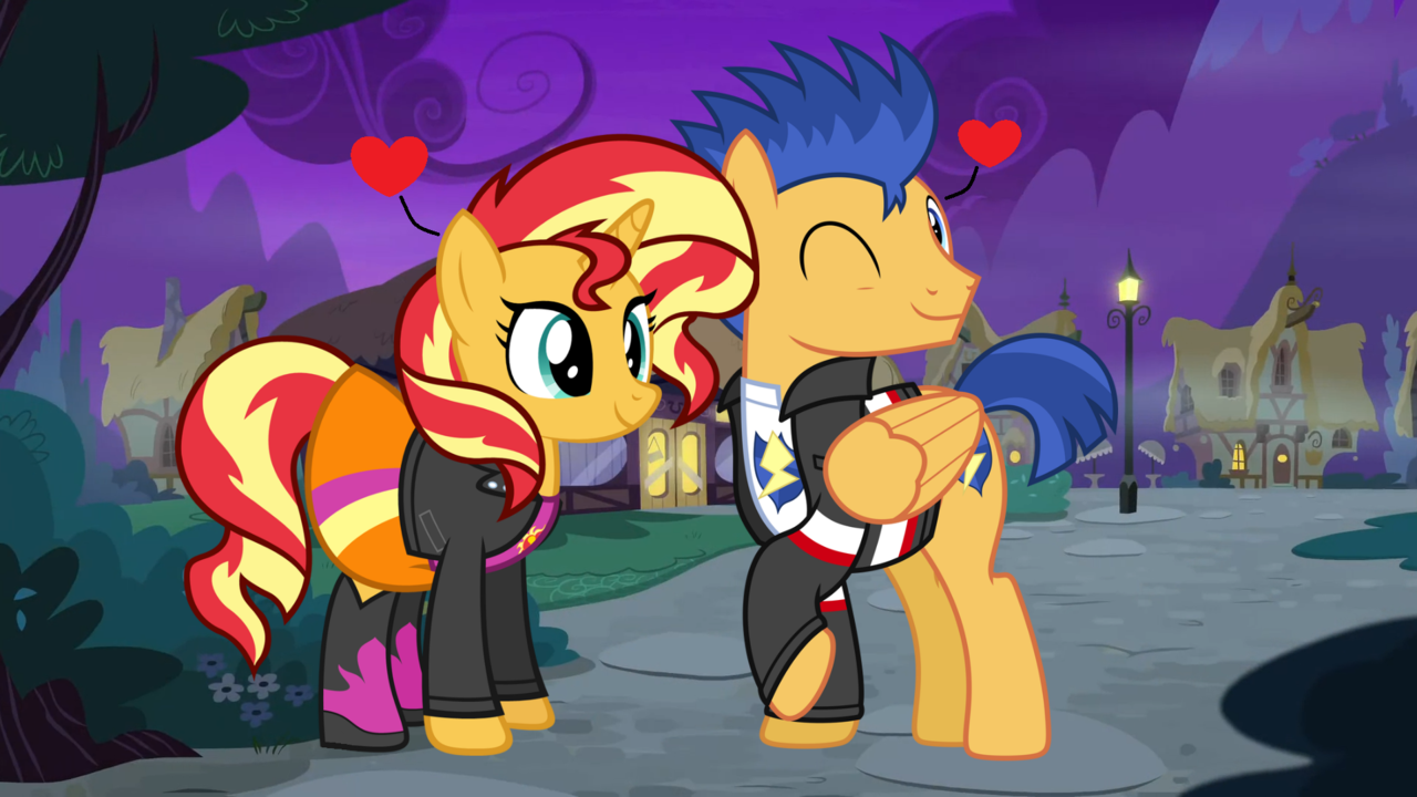 #2063188 - safe, artist:3d4d, flash sentry, sunset shimmer, pony, g4 ...