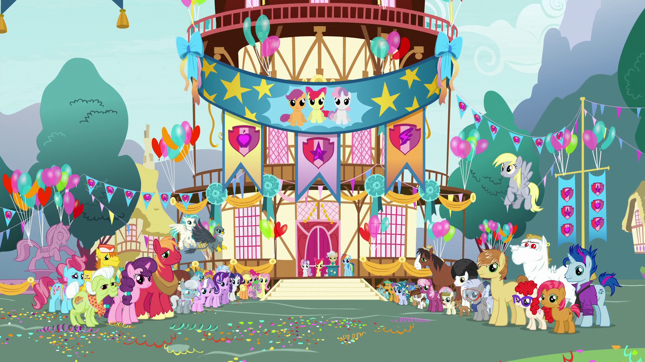 #2066835 - safe, screencap, apple bloom, applejack, babs seed, big ...