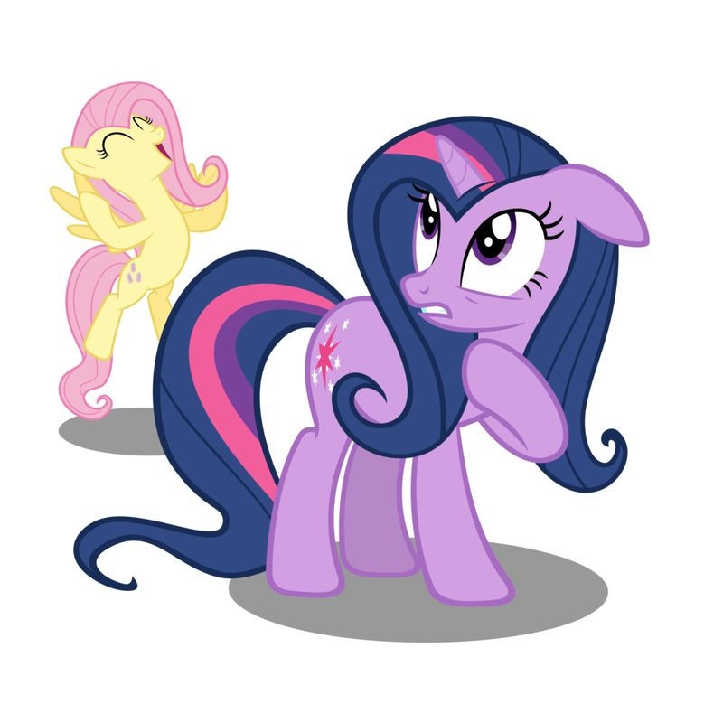 #2067308 - safe, edit, fluttershy, twilight sparkle, pony, unicorn ...