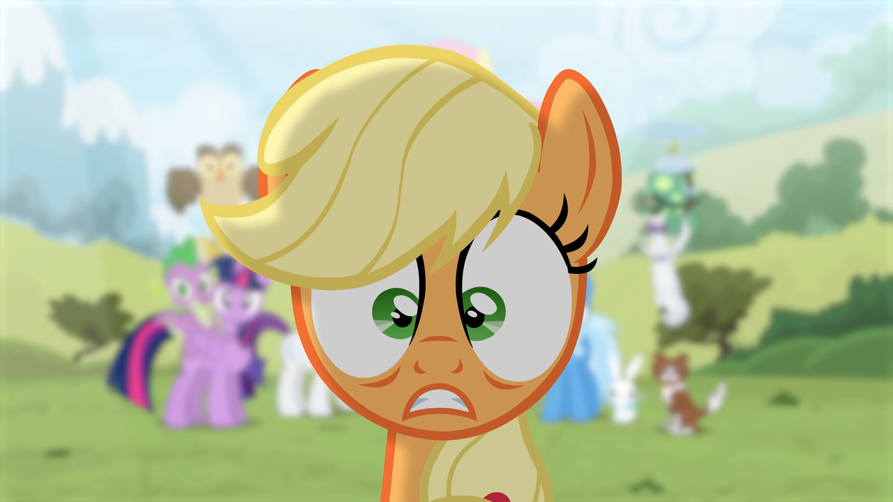 #2071878 - safe, artist:brutalweather studio, angel bunny, applejack ...