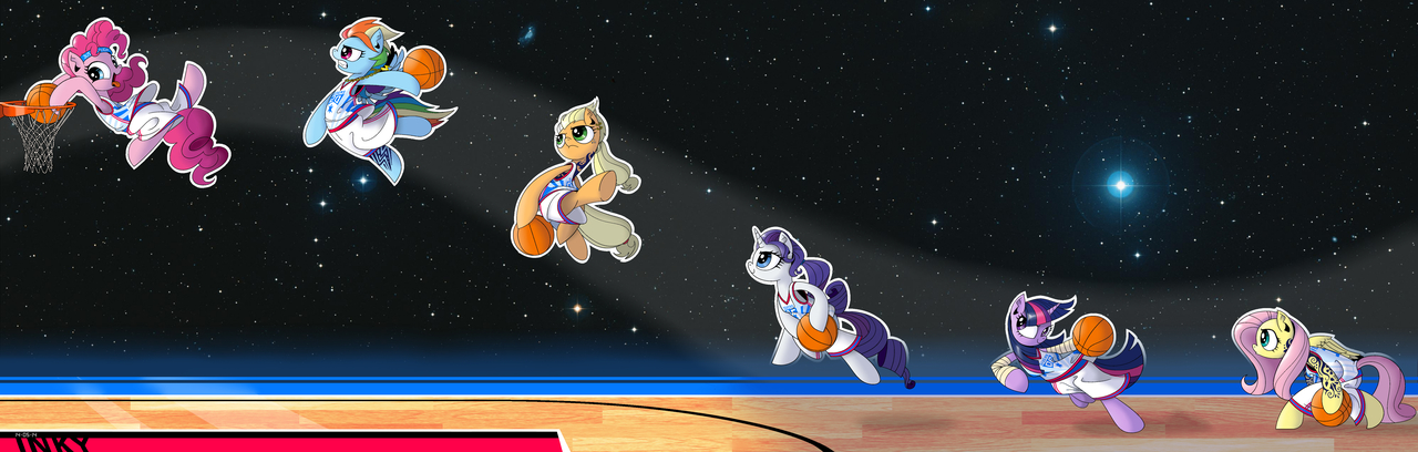 #2073971 - safe, artist:inkypsycho, applejack, fluttershy, pinkie pie ...