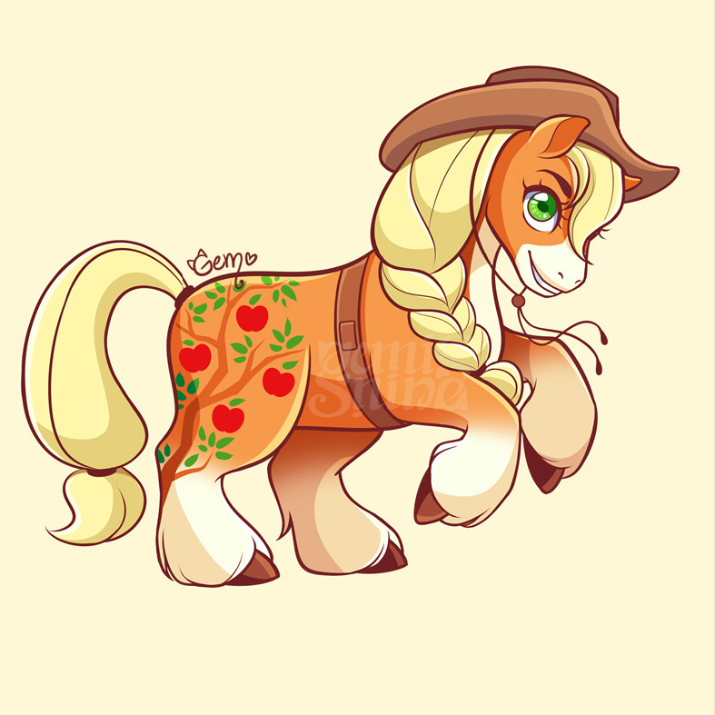 #2074850 - safe, artist:geminineart, part of a set, applejack, earth ...