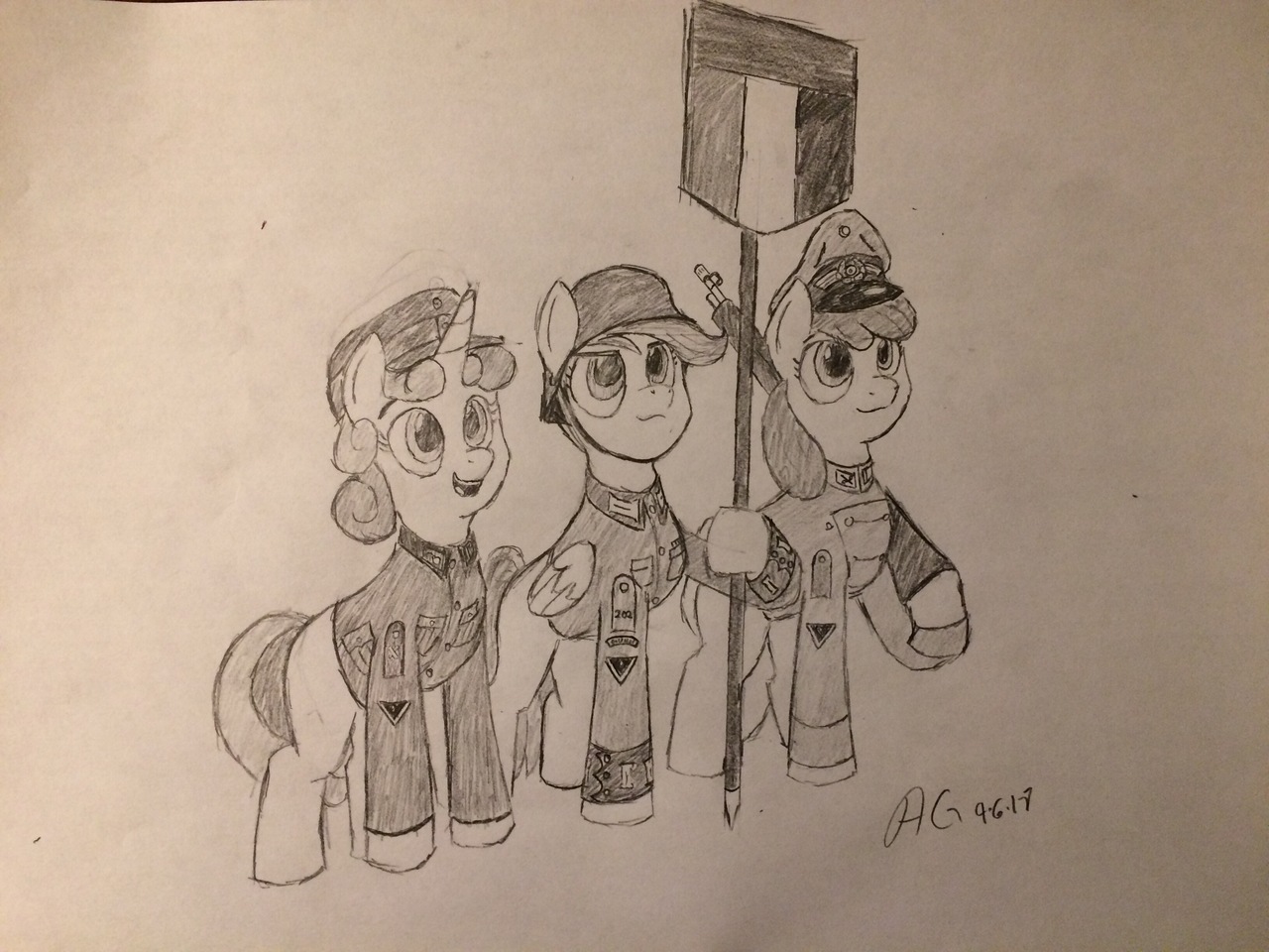 #2077643 - safe, artist:biergarten13, pony, army, flag, german, gun ...