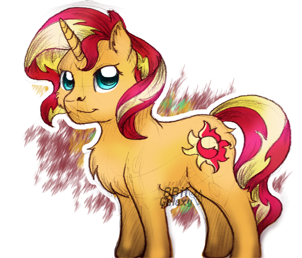 #2060362 - safe, artist:8bitgalaxy, sunset shimmer, pony, unicorn ...
