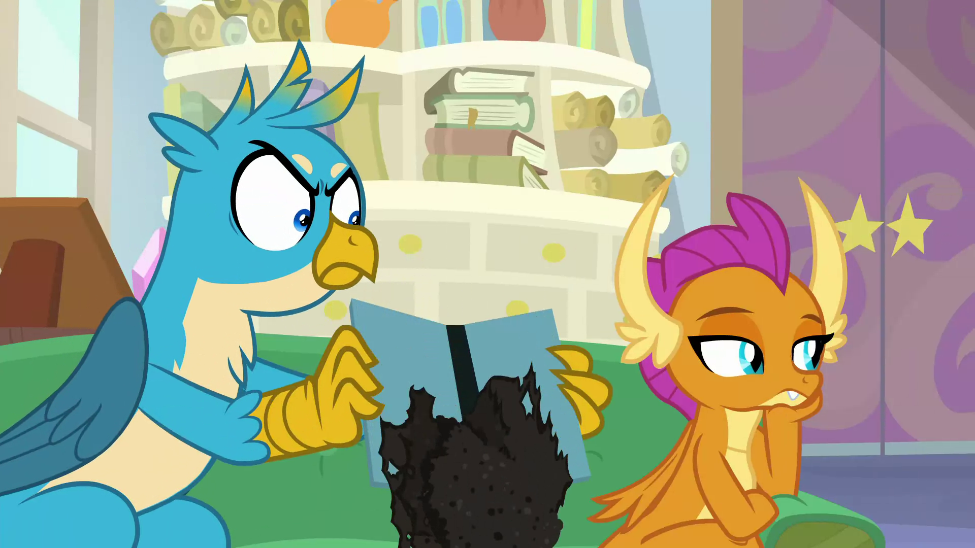 #2061455 - safe, screencap, gallus, smolder, dragon, griffon, g4, my ...
