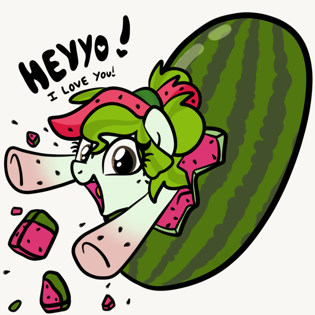 #2080545 - safe, artist:sjart117, oc, oc only, oc:watermelana, pony ...