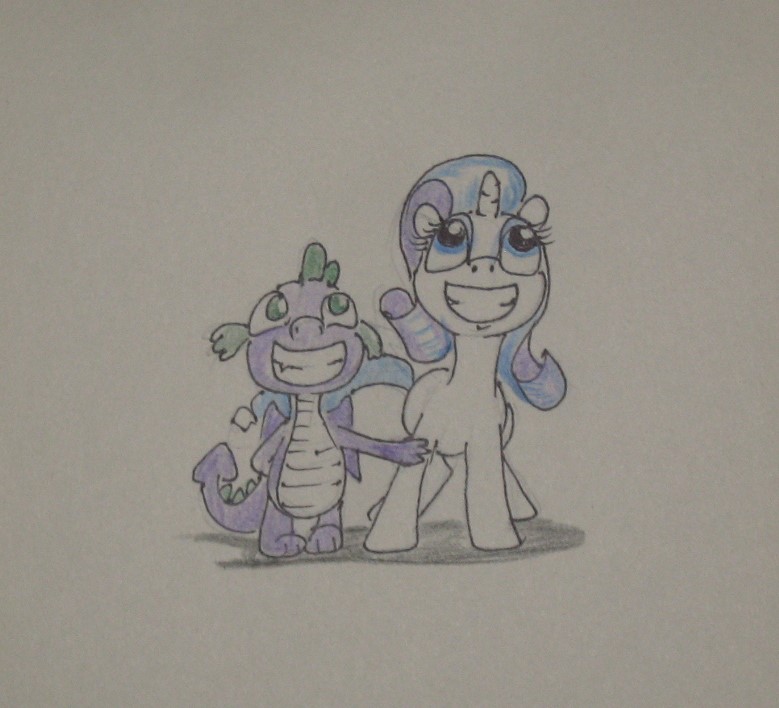 #2080688 - safe, artist:hillbe, rarity, spike, dragon, g4, female, male ...