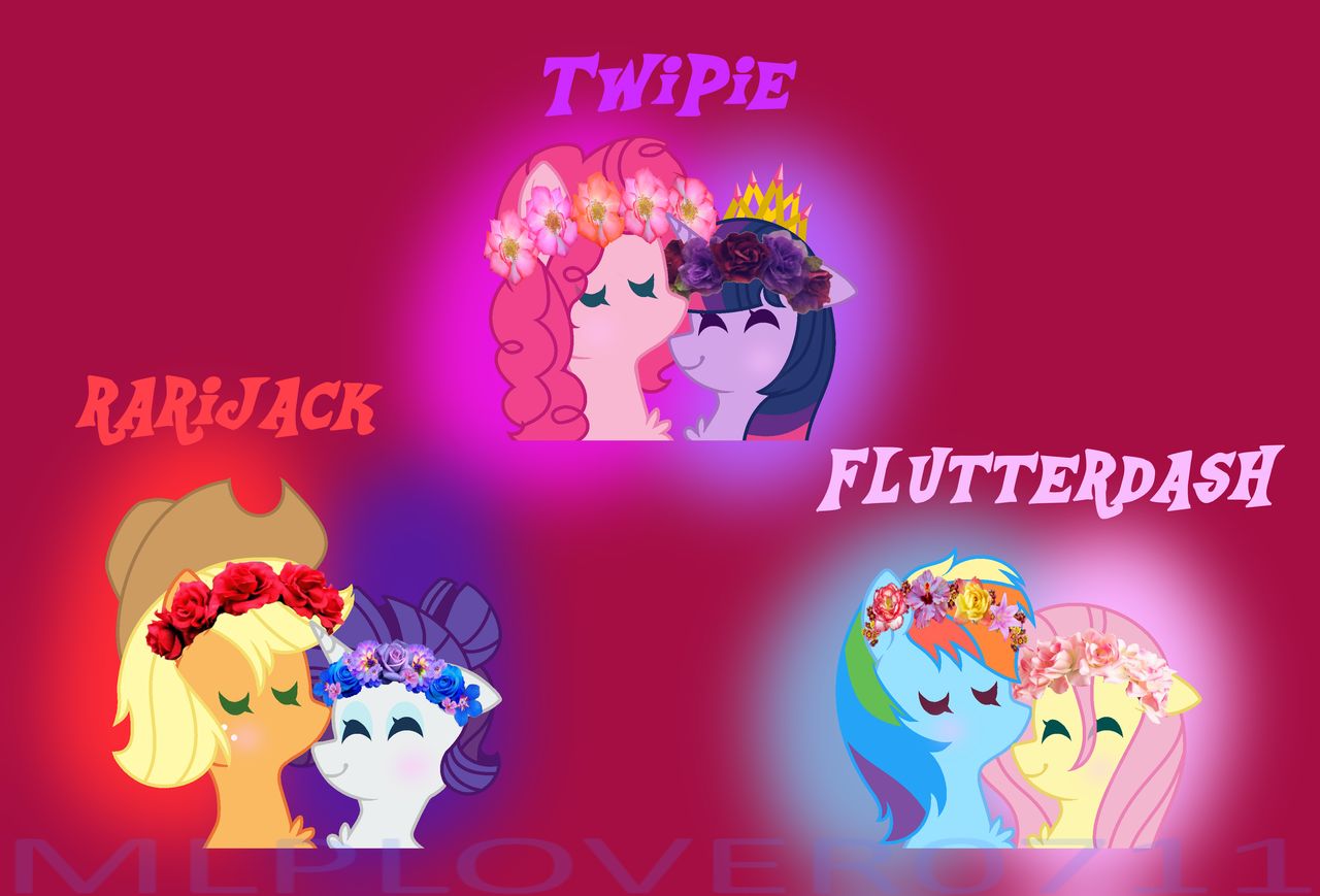 #2087806 - safe, artist:mlplover0711, applejack, fluttershy, pinkie pie ...