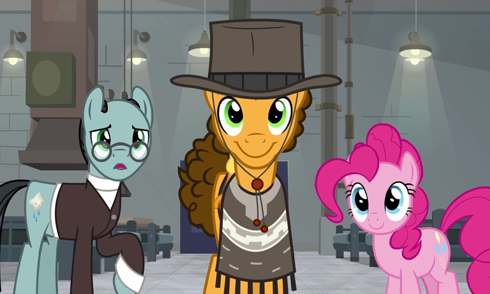 #2088614 - safe, screencap, cheese sandwich, pinkie pie, sans smirk ...