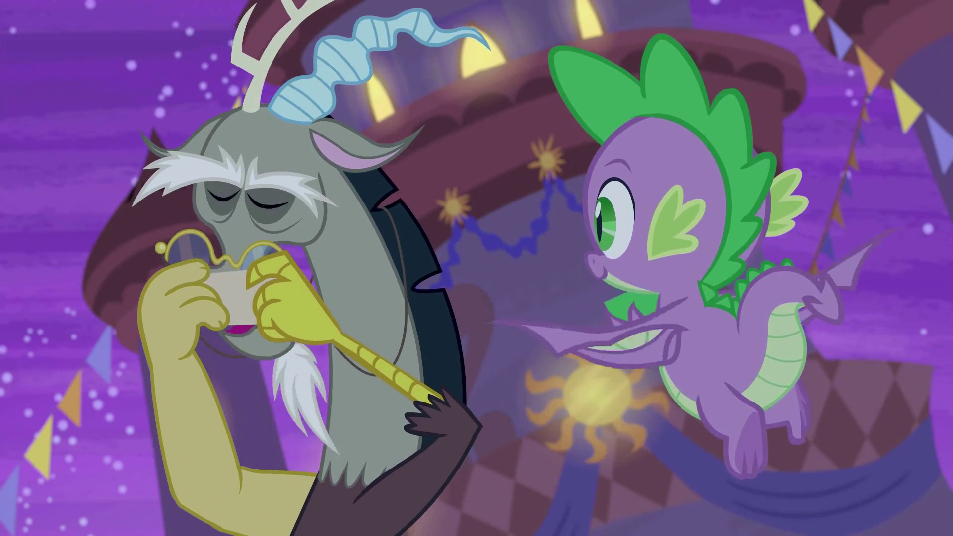 #2090461 - safe, screencap, discord, spike, dragon, g4, my little pony ...