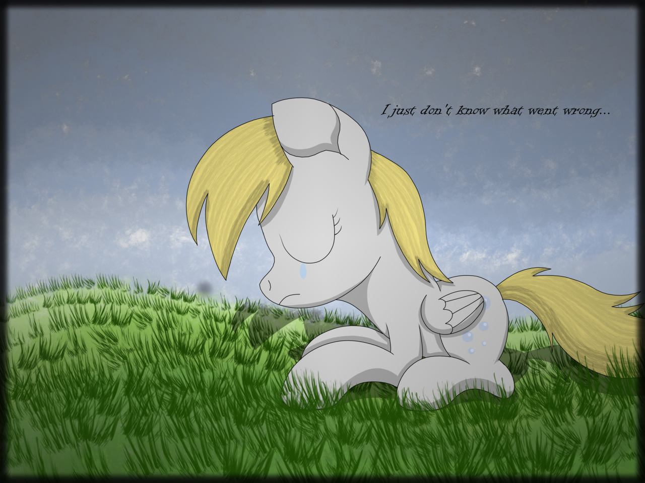 #2091205 - safe, artist:php124, derpy hooves, pegasus, pony, g4, crying ...