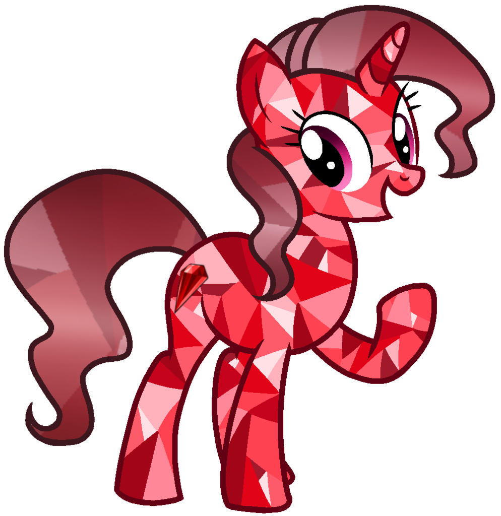 #2091300 - safe, artist:rainbow eevee, crystal pony, gem pony, object ...