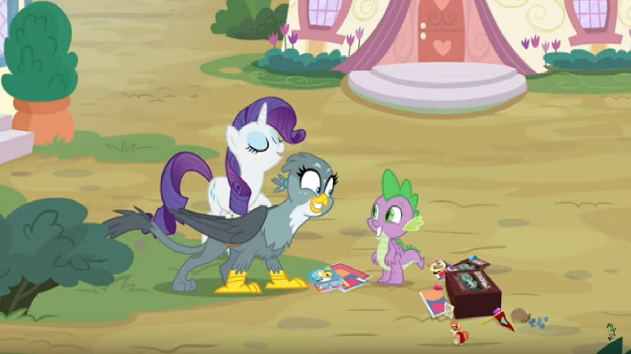 #2097143 - safe, screencap, gabby, rarity, spike, dragon, griffon, pony ...